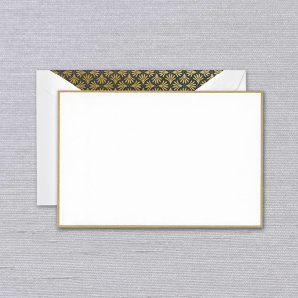 Gold Bordered Correspondence Cards - finestationery