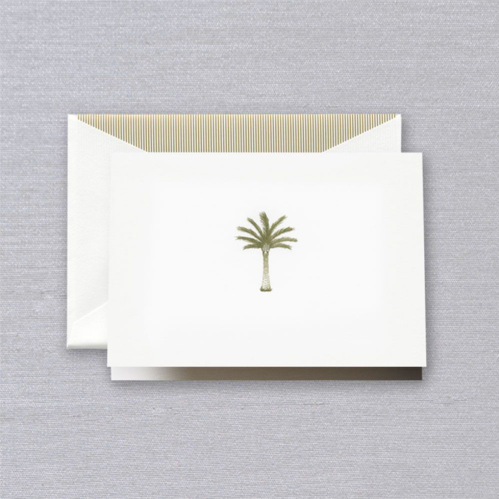Engraved Palm Tree Notes - finestationery